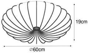 Designové stropní svítidlo béžové 60 cm 5-světlo - Plu