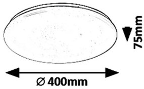 Rabalux 5449 - LED Stmívatelné stropní svítidlo DANNY LED/36W/230V + DO