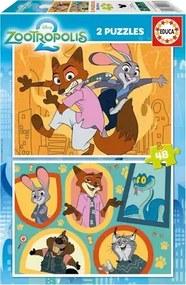 EDUCA Puzzle Zootropolis 2 / 2x48 dílků