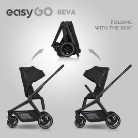 Kombinovaný kočárek EasyGo Reva 2v1 Ebony Black