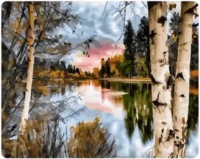 NORIMPEX Malování podle čísel Jezero v podzimním lese / 40x50 cm