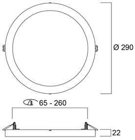 Sylvania Start LED stropní svítidlo 5in1 Ø 29cm 23W