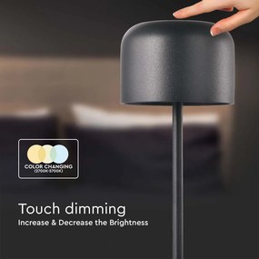 LED Solution Černá LED stolní nabíjecí lampa 210mm 1,5W IP54 10450