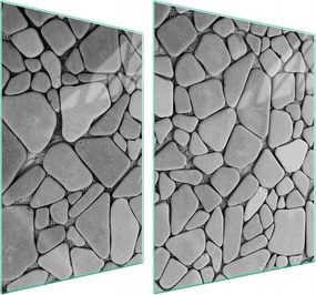 Skleněná ochranná deska na sporák 70x52 Kámen Tvrzené sklo 7v1