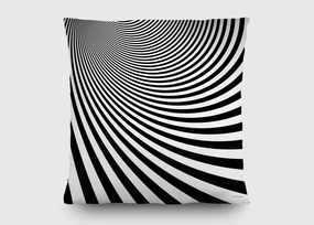 Dekorativní polštářek Černá a Bílá Abstrakce | 45 x 45 cm | DCN3608