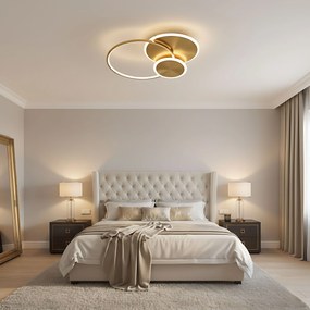 Toolight Toolight, LED stropní svítidlo + dálkové ovládání, APP1711-C, zlatá matná, OSW-04040