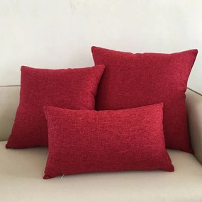 Jednobarevné potahy na dekorační pohovkové polštáře Barva: Vínová, Rozměry: 30x50 cm