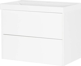 Bílá matná závěsná skříňka pod umyvadlo 81x65 cm Bodera – Germania