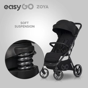 Kombinovaný kočárek EasyGo Zoya 2v1 Ebony Black