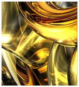 DIMEX | Vliesová fototapeta na zeď Zlatý abstrakt MS-3-0291 | 225 x 250 cm | zlatá, černá