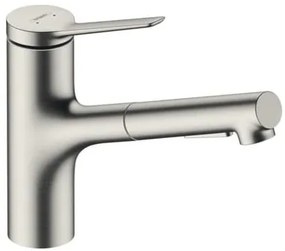 Hansgrohe Zesis dřezová baterie s vytahovací sprškou, 2 proudy nerez 74803800