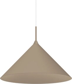 Závěsné svítidlo Capital, 1x tmavě obéžové kovové stínítko, (fi 46cm), be