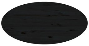Konferenční stolek černý 80 x 40 x 35 cm masivní borové dřevo - Default Title