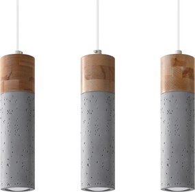 Sollux Lighting Závěsné svítidlo ZANE 3 šedé