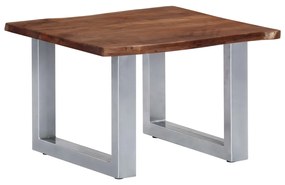 Konferenční stolek s živou hranou 60x60x40 cm akáciové dřevo