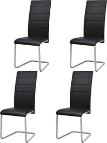 vidaXL Konzolové jídelní židle 4 ks umělá kůže [281694] Barva: Černá