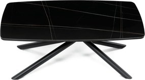 Konferenční stolek AHG-X7227 BK, slinutá keramika, mramor (120 x 70) cm