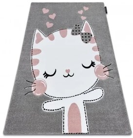 Dywany Łuszczów Dětský kusový koberec Petit Kitty cat grey ROZMĚR: 140x190