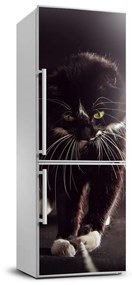 Wallmuralia Foto nálepka na ledničku stěnu Černá kočka 60x180 cm