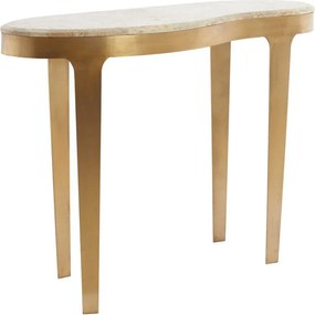 Konzolový stolek s mramorovou deskou v bronzové barvě/taupe 40x110 cm Giulio – Light &amp; Living