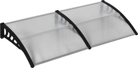 Outsunny stříška na vchodové dveře 200 x 96 x 27 cm stříška s UV ochranou, ochrana proti dešti ochrana proti slunci pro venkovní použití hliníková če…