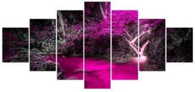 Obraz - Růžový les (210x100 cm)