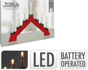 HOMESTYLING Vánoční dekorace 7 svíček LED červená na baterie KO-AX8000140