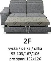 CZ Nábytkář - Kasvo Sedací souprava GRENOBLE 2F-R-2 | Varianta: cablo 17 doprodej,Orientace: levá