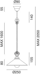 Il Fanale Minimalistické závěsné svítidlo TABIÀ ø 250 mm
