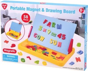 PLAYGO Přenosná magnetická a kreslicí tabule / 58 dílů / Plast