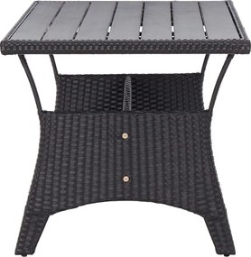 vidaXL Zahradní stůl 120 x 70 x 66 cm polyratan [316584] Barva: Tmavě šedá