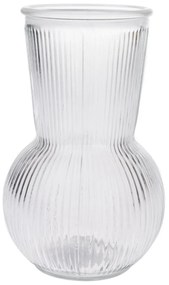 Skleněná váza Silvie, čirá, 17,5 x 11 cm