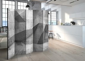 Pokojová zástěna Betonová geometrie II - abstraktní prostor z betonu v motivu 3D