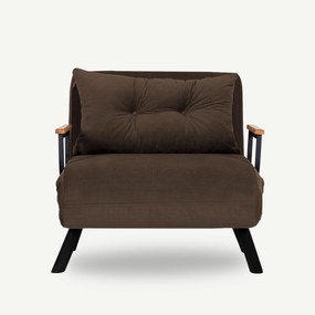 Atelier del Sofa 1-místná pohovka Sando Single - Brown, Hnědá