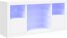 Příborník s LED osvětlením bílý 142,5 x 37 x 67 cm 3209086