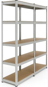 IQ Garden 2 x policový regál 180 x 80 x 40 - pozinkovaný - 5 polic 319902
