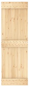 Posuvné dveře s kováním 70 x 210 cm masivní borové dřevo,  3203199
