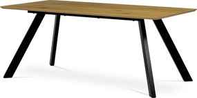 Autronic Stůl jídelní 180x90x75 cm, deska MDF, 3D dekor divoký dub HT-723 OAK