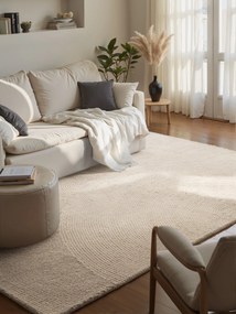 Hanse Home, Kusový koberec Calmio 106220 Natural White, 80x150, bílá, ložnice