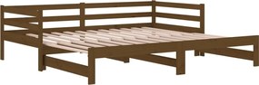 vidaXL Výsuvná postel 2x (90 x 190) cm masivní borovice [814657] Barva: Přírodní
