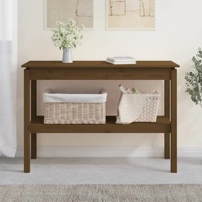 vidaXL Konzolový stolek 110 x 40 x 75 cm masivní borové dřevo [814303] Barva: medová hnědá