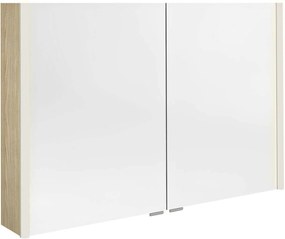 Sapho Alix - Zrcadlová skříňka s LED osvětlením 106x70x18 cm, 2x dvířka, jilm bardini AX106-0013