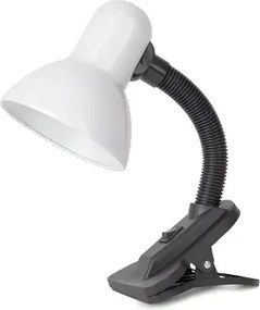 Avide Basic Clipbar bílá / Klipová stolní lampa / E27 / max. 60W / IP2