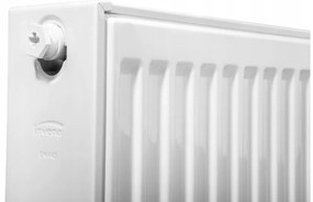 Invena Prov K22, panelový ocelový radiátor 300x1000 mm s příslušenstvím 923W a bočním připojením, bílá, INV-UG-91-310-REP