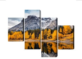 Vícedílný obraz Národní Park Banff V Kanadě Nedostatek Nedostatek Plátno Canvas 80x50
