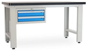 Dílenský stůl Solid MDF-20, 150 cm, závěsný box, černá
