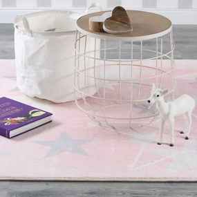 Obsession koberce Dětský kusový koberec Stars 410 pink - 160x230 cm