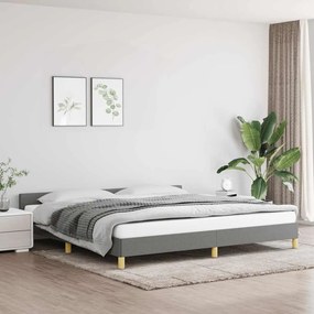 Rám postele bez matrace tmavě šedý 200 x 200 cm textil 347440