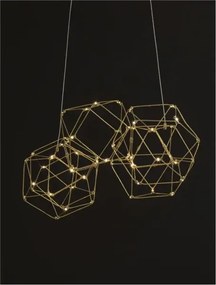 LED lustr Nebula 84 zlatá