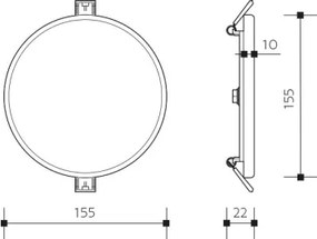 LED podhledové svítidlo Panlux ROUND 12W IP66 4000K PN14300007